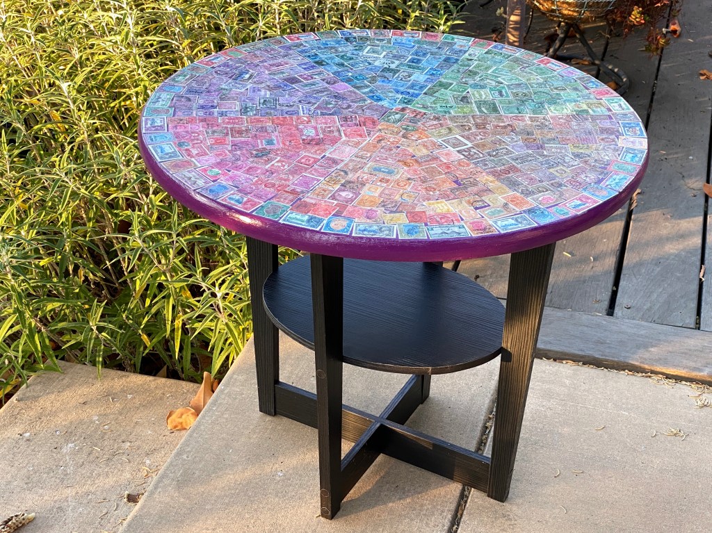 A Vintage Postage Stamp Table for Sharon – Gardening Nirvana